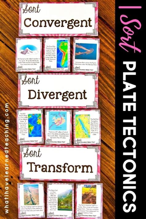 Plate Boundaries Sort Fourth Grade Science Station Worksheets Library