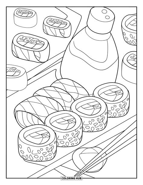 70 Sushi Kleurplaten Voor Kinderen En Volwassenen