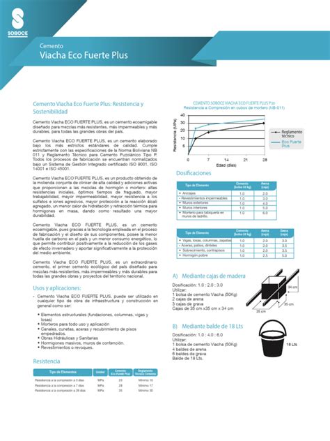 Cemento Viacha Eco Fuerte Plus Resistencia Y Sostenibilidad Pdf Cemento Hormigón