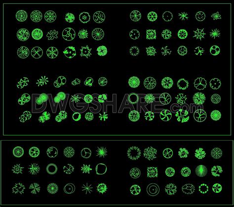47 Free Cad Blocks Tree And Plant Symbols For Plan View