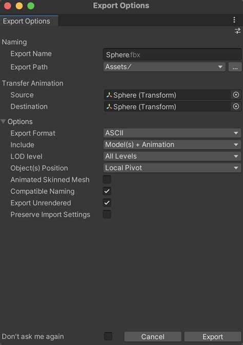 Working With The Fbx Exporter Setup And Roundtrip Unity Learn