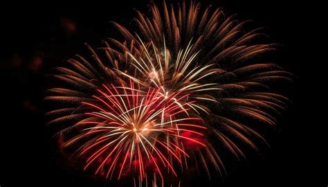 vibrant colors illuminate exploding firework celebration event