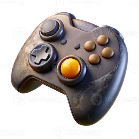 Dramatic Classic Game Controller Buttons Xbox Style Black Isolated
