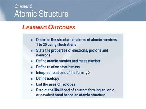 Structure Of Atom Igcse Ppt