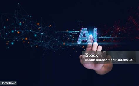 도구 Ai를 사용하는 남자 기술 스마트 로봇 과학 및 인공 지능 기술 정보 및 데이터 온라인 네트워크에 대한 액세스를 제공하기위한 혁신 미래 및 글로벌 연결 인공지능에 대한