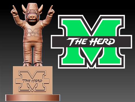 🏈 Marshall Thundering Herd Football Mascot Statue Marshall University