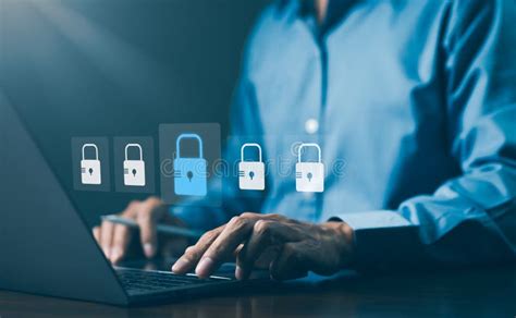 Cybersecurity And Data Protection Concept User Enter Password For