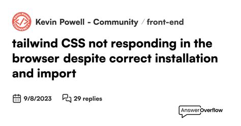 Tailwind Css Not Responding In The Browser Despite Correct Installation