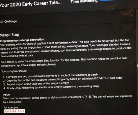 Time Remaining Your 2020 Early Career Tale