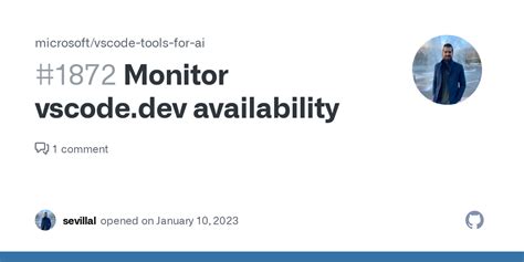 Monitor Vscodedev Availability · Issue 1872 · Microsoftvscode Tools