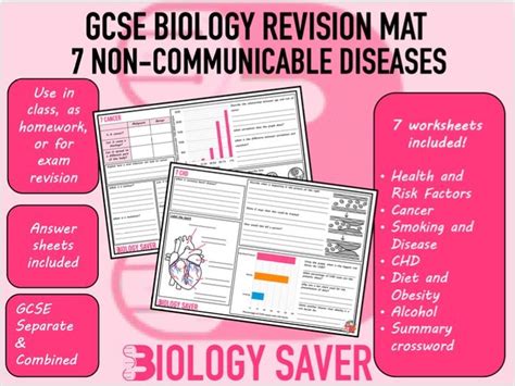 Gcse Biology Revision Mats 7 Non Communicable Diseases Teaching