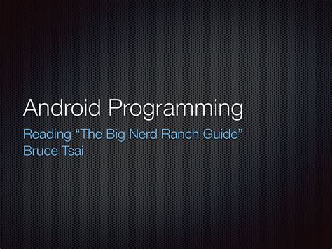 Android Programming Introduction Speaker Deck