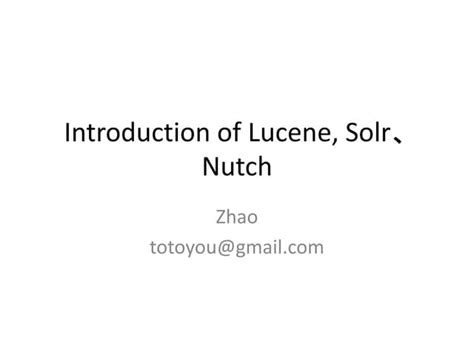 Solr Installation Ppt