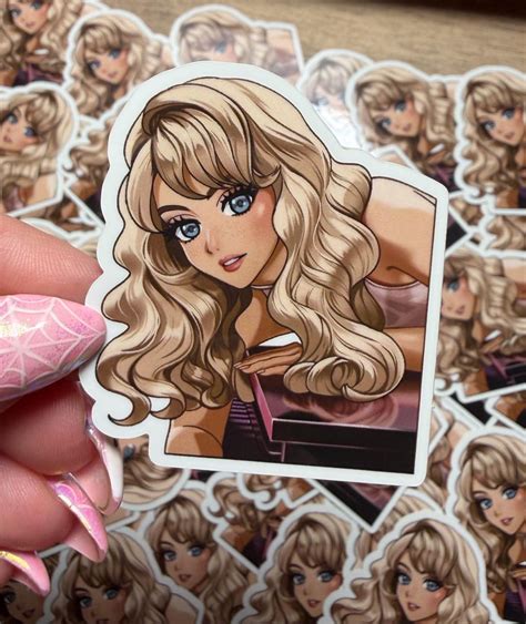 Sabrina Carpenter Anime Girl Sticker Etsy