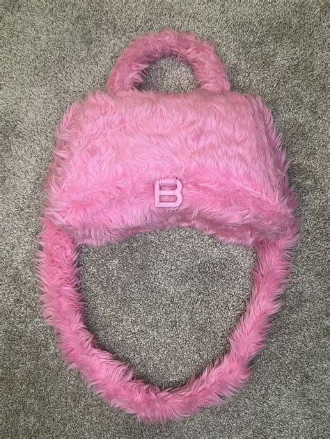 Balenciaga Balenciaga Faux Fur Hourglass Top Handle Bag Grailed