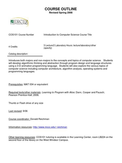 Cos 101 Download Free Pdf Control Flow Subroutine