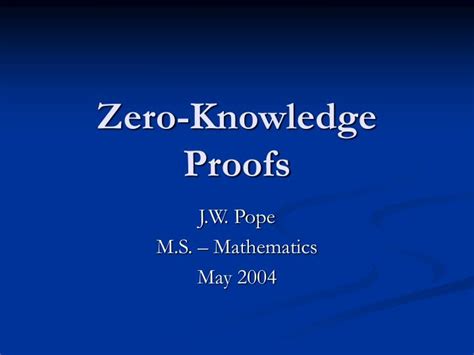 Ppt Zero Knowledge Proofs Powerpoint Presentation Free Download Id3150943