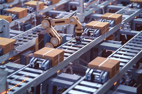 Isometric Robot Automation Composition With Robotic Arm Laser Printing