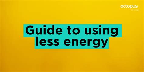 Energy Saving Tips Octopus Energy