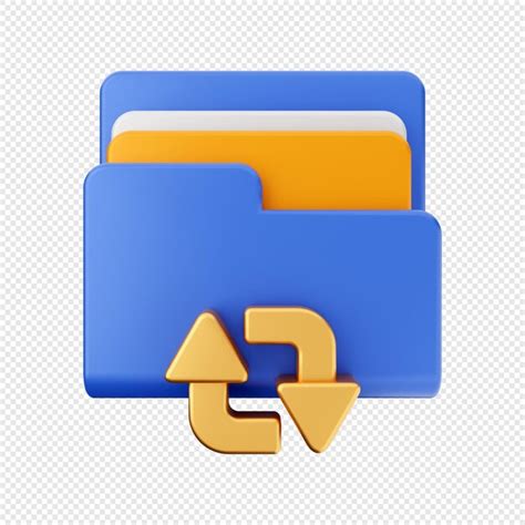 premium psd 3d folder data file storage icon illustration