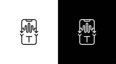 Smartphone Logo Voice Converter Text Audio Sound Wave Technology Outline Icon Design 21423570