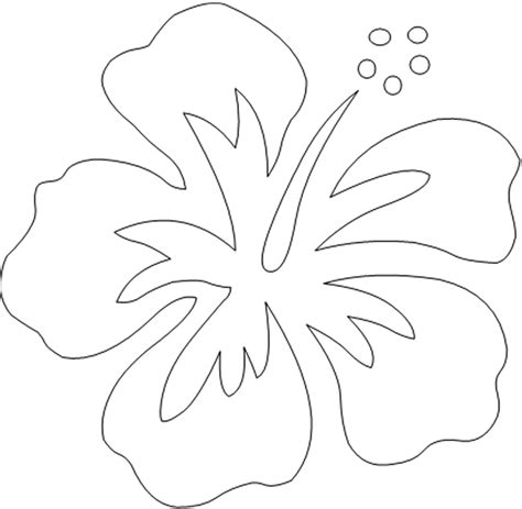 Printable Hibiscus Paper Flower Template Free