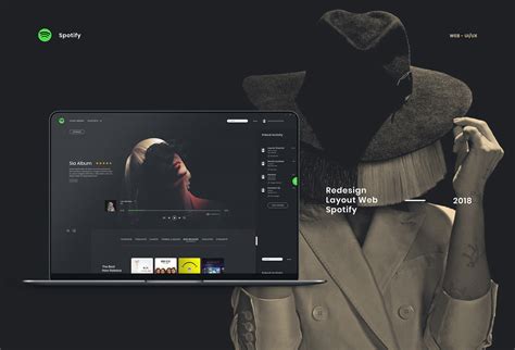 SPOTIFY REDESIGN LAYOUT UI UX WEB Behance