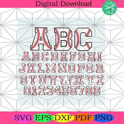Alphabet Baseball Font Svg Sport Svg Alphabet Svg Baseball Inspire