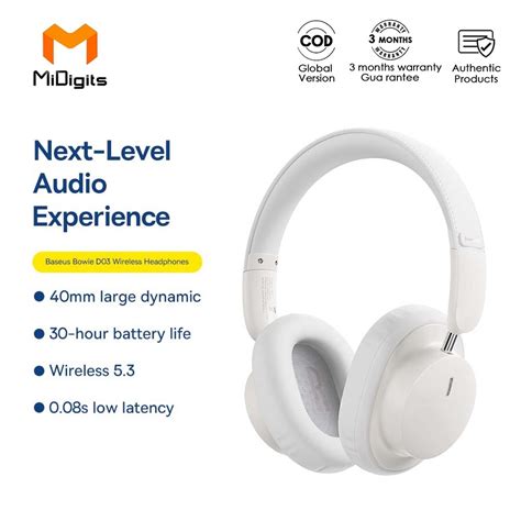 Baseus D03 Wireless Earphones Bluetooth Headphones Foldable Over Ear Headset With Mic Gaming