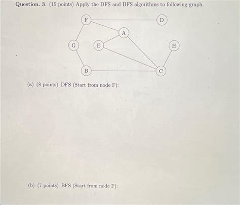 Solved Question 3 15 Points Apply The Dfs And Bfs
