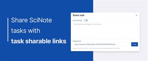 Real Time Sharing In Scinote Through Task Shareable Links Scinote