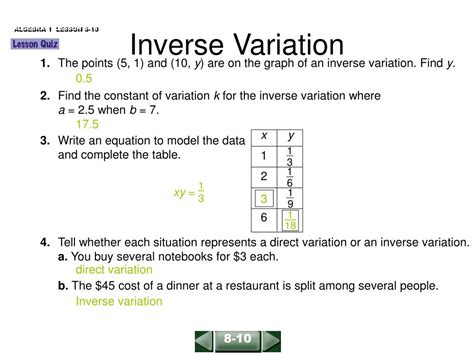 ppt inverse variation powerpoint presentation free download id 5176786