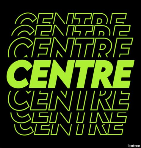 centre modern stroke text effect generator