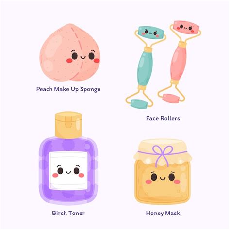 손으로 그린 한국의 아름다움 요소 디자인 무료 벡터