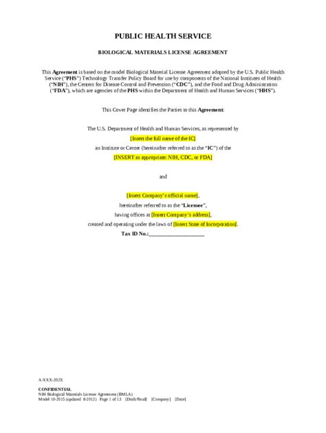 Public Health Service Nih Technology Transfer Doc Template Pdffiller