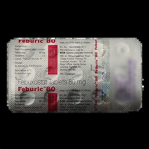 Feburic 80mg Tablet 15s Price Uses Side Effects And Substitutes Medkart