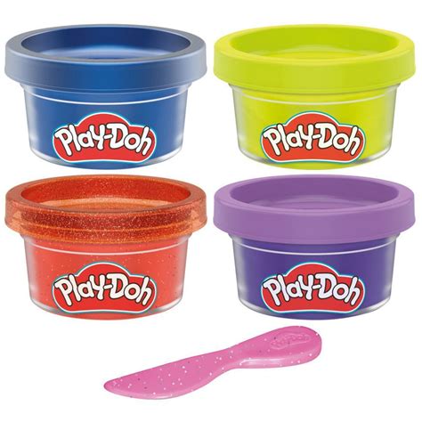 Play Doh Monster Mini Color 4 Pack Of Modeling Compound With Glitter