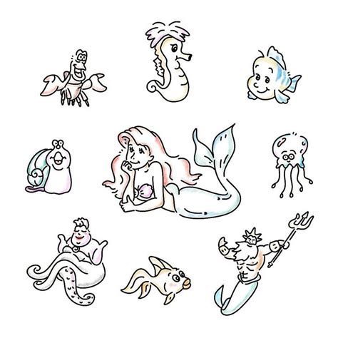Little Mermaid Tattoo Flash 🧜🏻‍♀️ She Is Definitely My Favourite Disney Princess 👸🏻 ️ ️ ️ ️ ️ ️