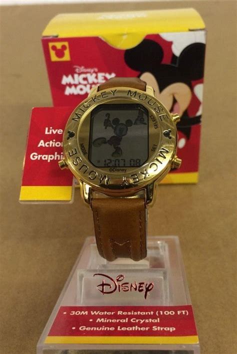 Original Disneys Digital Dancing Mickey Mouse Gold Watch Collectable 1797193902