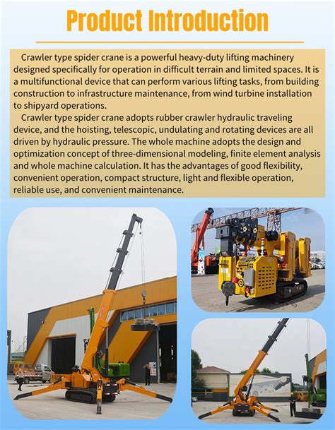 8 Ton And 10 Ton Spider Crawler Telescopic Cranes For Sale High