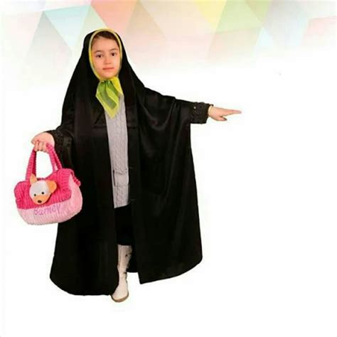 خرید و قیمت چادر دانشجویی دخترانه قد 85 سر آستین گلدوزی شده مناسب سن 2