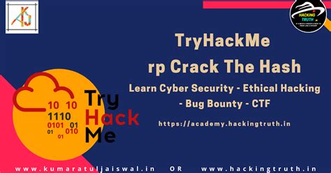 Tryhackme Rp Crack The Hash Hacking