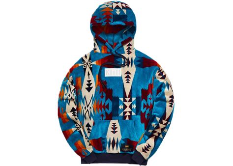 Kith X Pendleton Terry Williams Hoodie Turquoisemulti Mens Fw19 Us