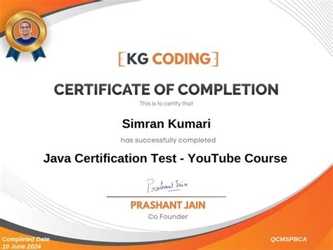 Simran Kumari On Linkedin Java Programming Certification