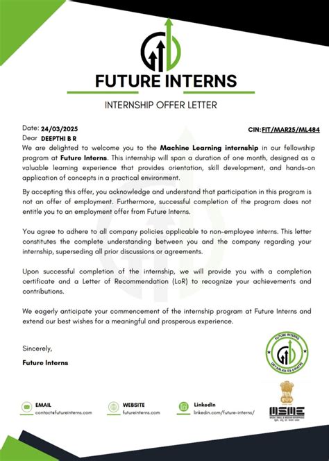 Machinelearning Internship Futureinterns Deepthi Deepu