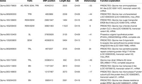 Potential Candidate Genes Identified Through Gwas And Their Functional
