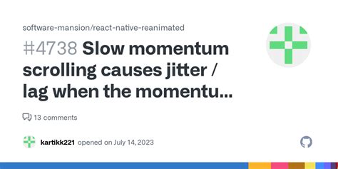 Slow Momentum Scrolling Causes Jitter Lag When The Momentum Scroll