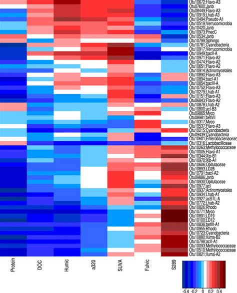 Heatmap Visualizing The Spearman Correlations Between Abundances Of