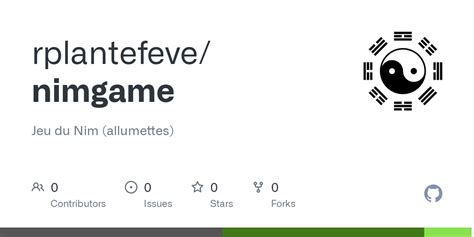 Github Rplantefevenimgame Jeu Du Nim Allumettes
