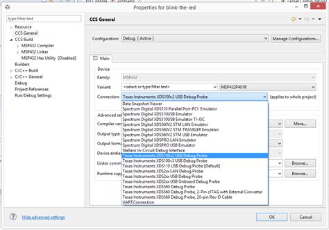 How To Tell CCS To Use MSP FET To Connect To MSP432 Via MSP FET 432ADPTR MSP Low Power